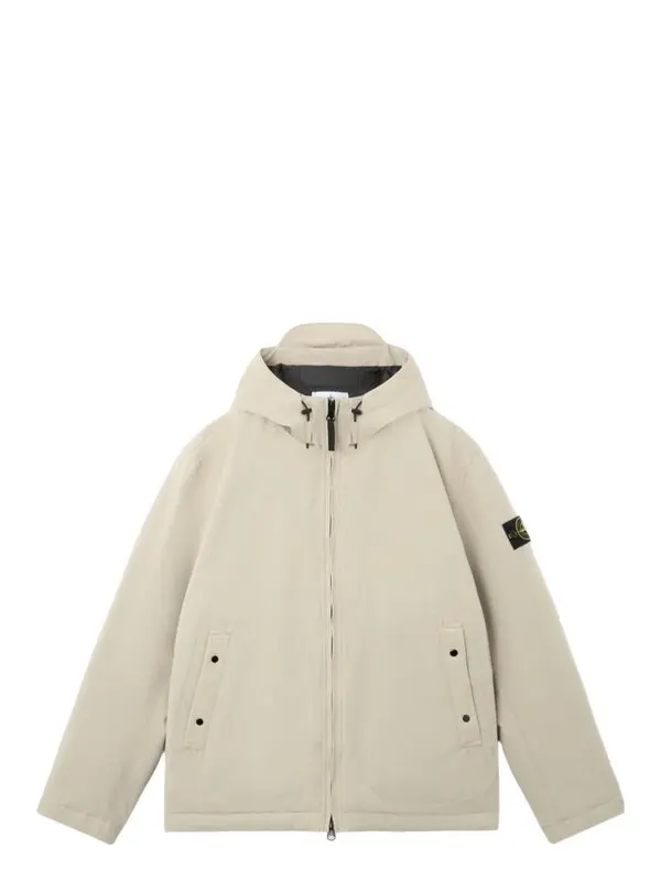 Stone Island Hooded Jacket With Wind- And Water-resistant Membrane - Sand