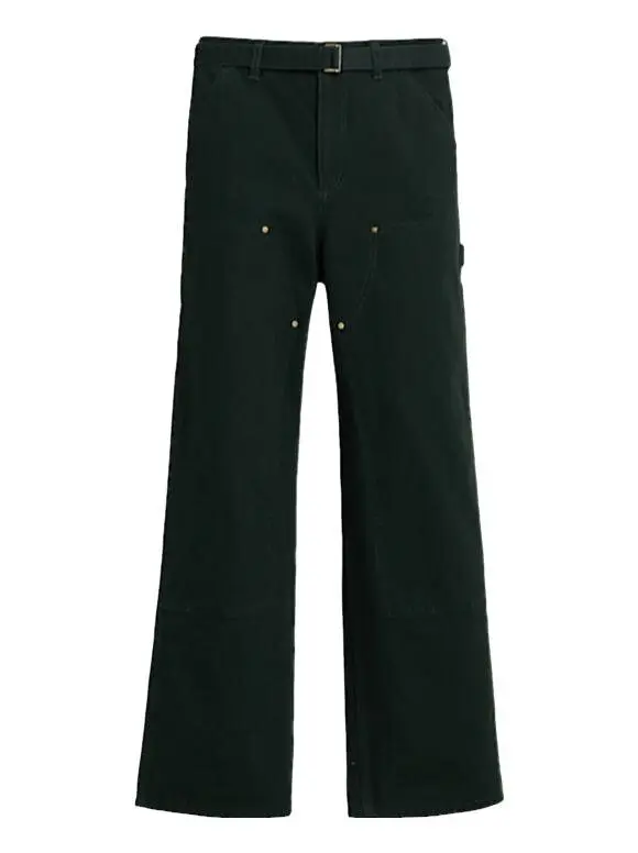 Sacai High-waisted Loose-fitting Pants - Black