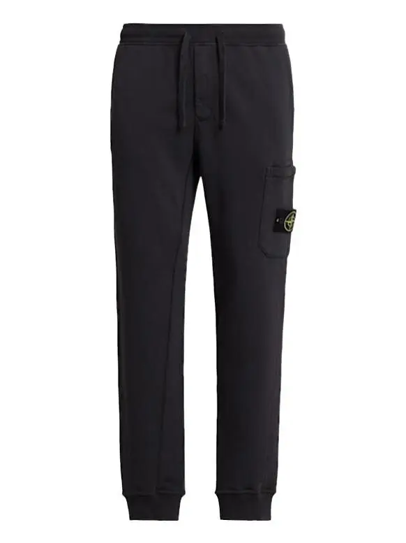 Stone Island Midrise Drawstring Trousers - Black