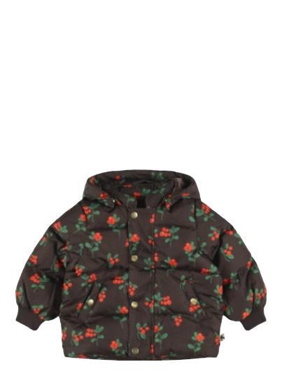 MINI RODINI Printed Down Jacket - Black