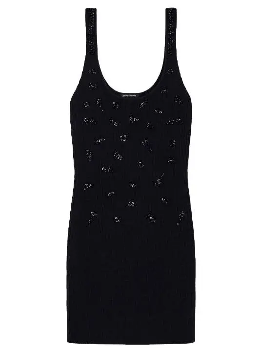 Armani Exchange Ribbed Dress - Black