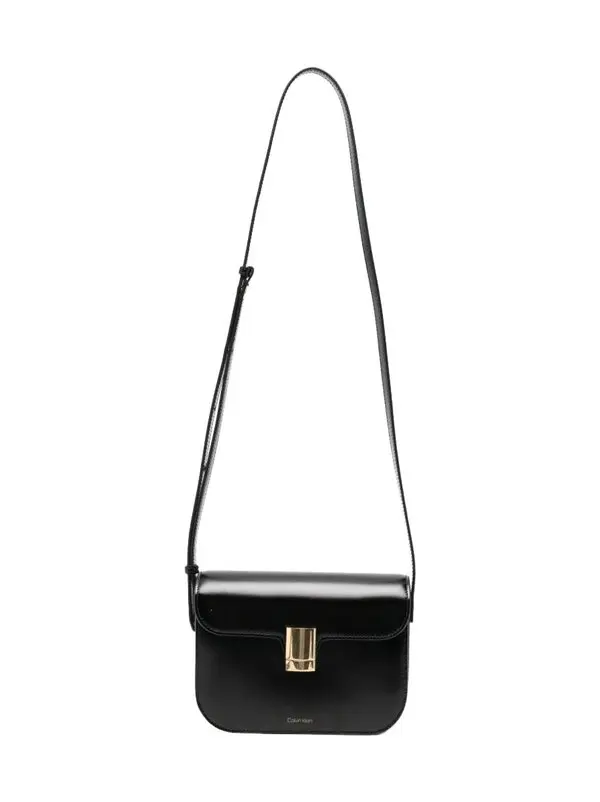 Calvin Klein Small Leather Shoulder Bag - Black