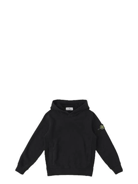 Stone Island Hooded Sweatshirt - Black