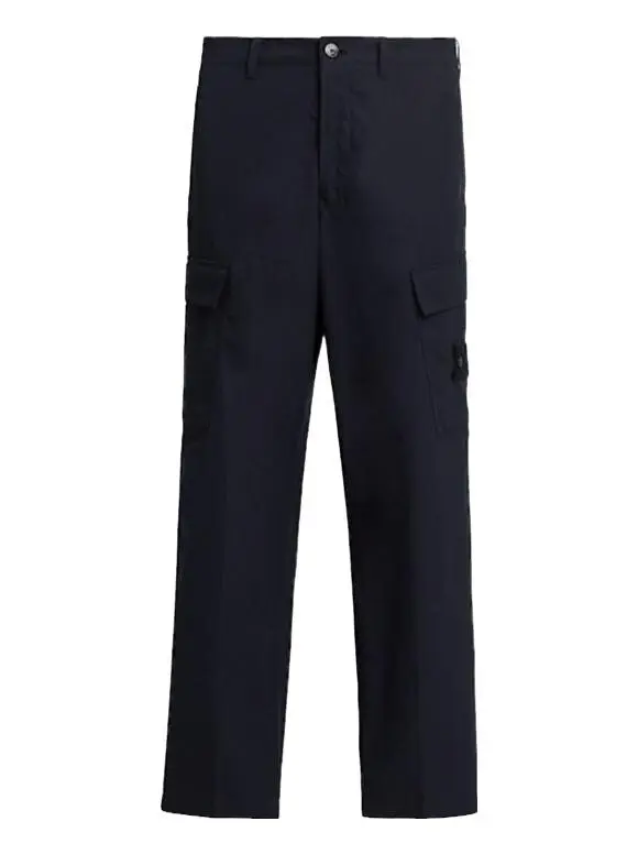 Stone Island Wide-leg Trousers With Pockets - Black