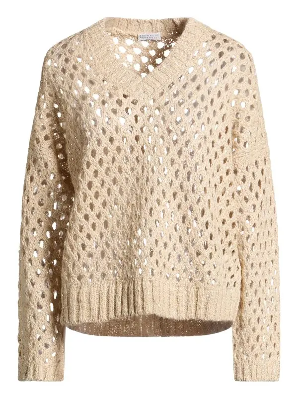 Brunello Cucinelli Solidcolor Heavyweight Knit Cardigan - Apricot