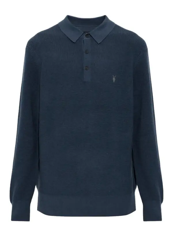 ALLSAINTS Long-sleeve Polo Shirt - Blue