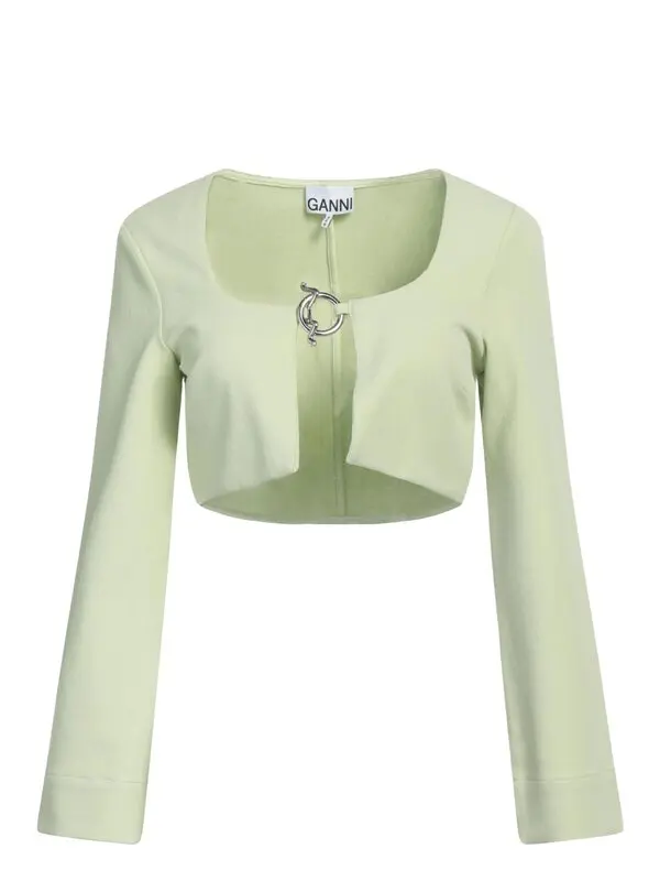 GANNI Stretch-fabric Long-sleeve Top - No