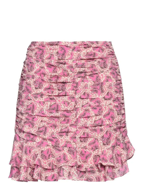 Isabel Marant Étoile Multicolored Pleated Skirt - Fuchsia