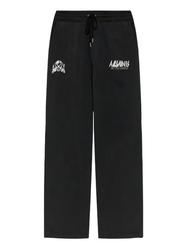 ALLSAINTS Graphic Straight Leg Sweatpants - Black