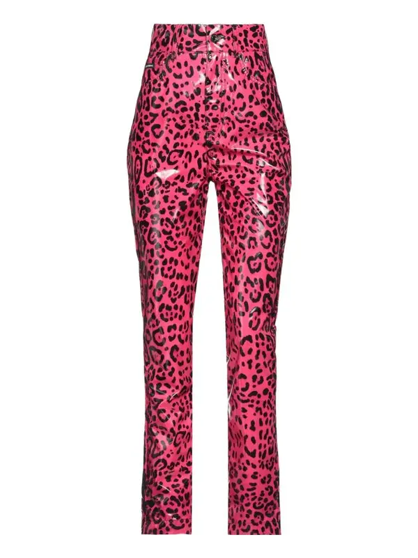 Dolce & Gabbana Leopard-print Casual Trousers - Pink