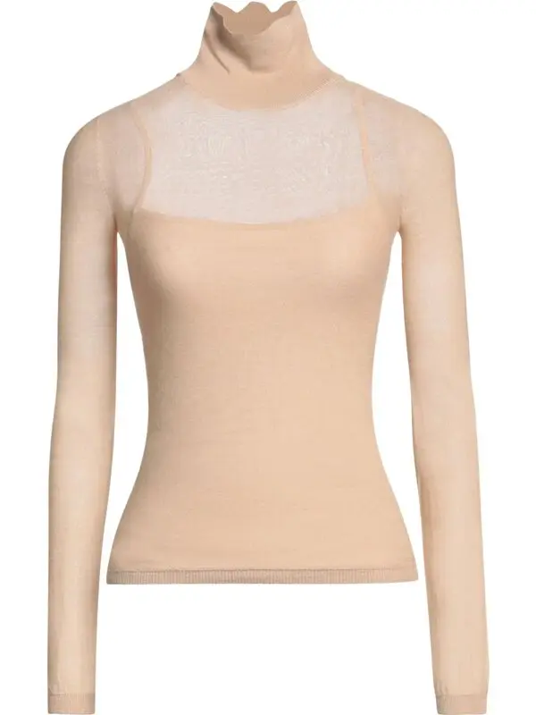 Max Mara Solidcolor Wool Top - Nude