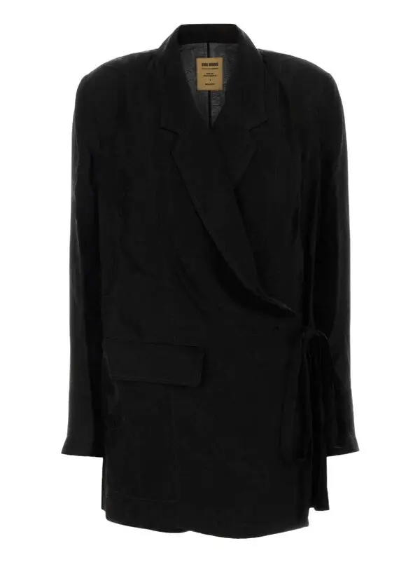 UMA WANG Asymmetrical Suit Jacket - Black