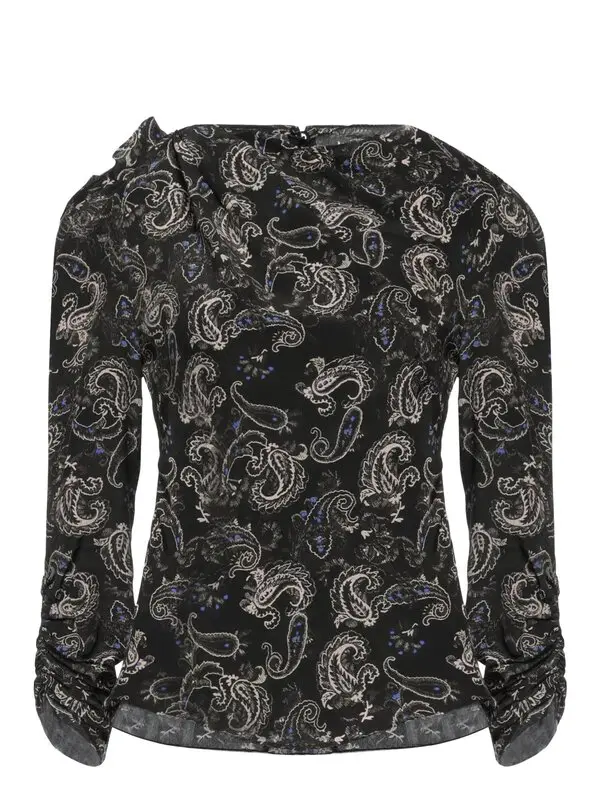 Isabel Marant Étoile Versatile Printed Longsleeve Top - Black