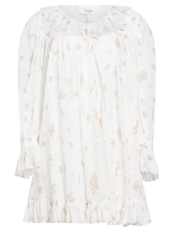 Chloé Floral Maxi Dress - White