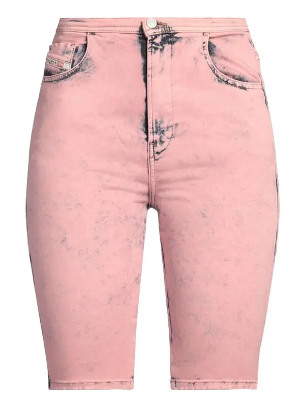 DIESEL® Plain Colour Denim Shorts - Pink