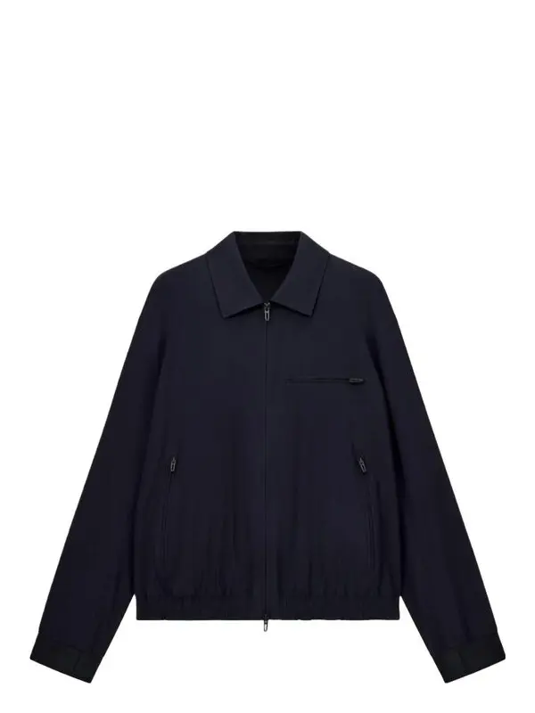 Emporio Armani Nylon Twill Travel Essential Jacket - Navy Blue