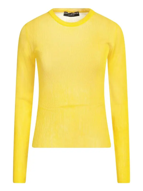 Dolce & Gabbana Solid-colored Knit Top - Yellow