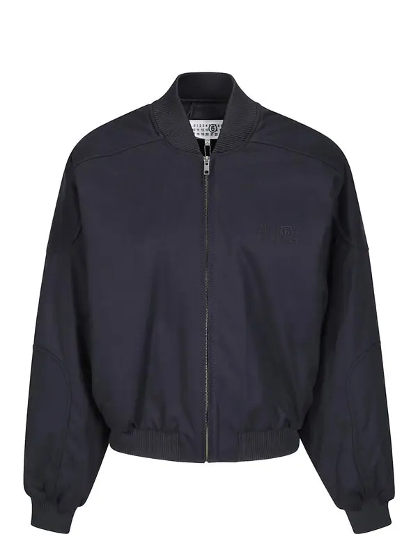 MAISON MARGIELA Cotton Twill Bomber Jacket - Black