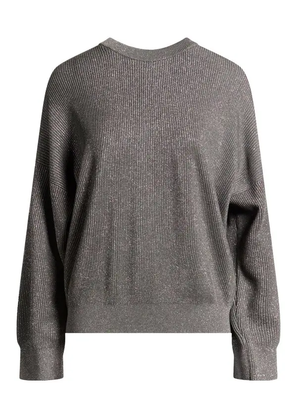 Brunello Cucinelli Plain Colour Jumpers - Grey