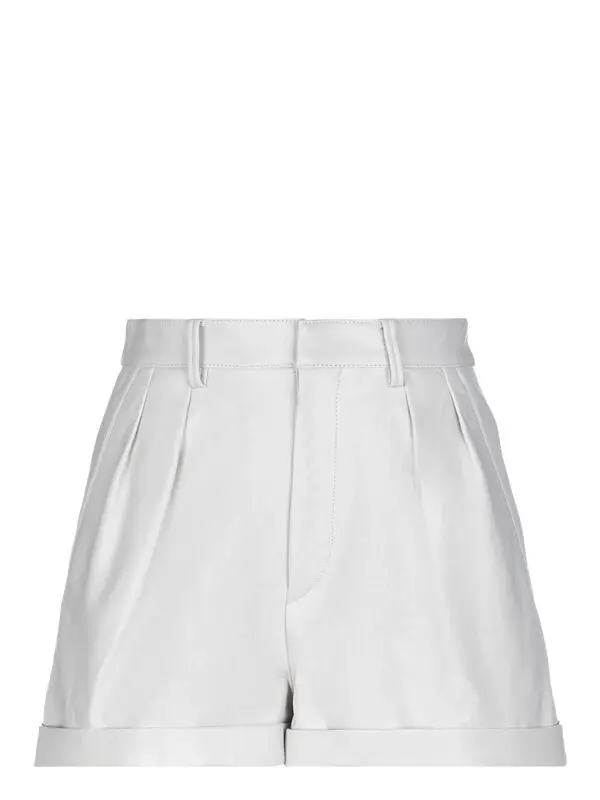 Isabel Marant Étoile Minimalist Solidcolor Leather Shorts - Grey