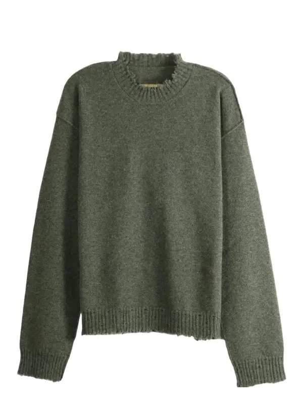 UMA WANG Long-sleeved Sweater - Armygreen