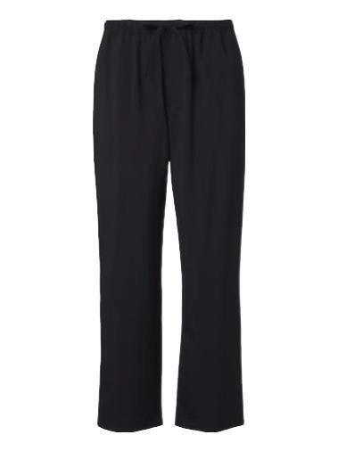 FRAME Drawstring Wool Casual Trousers - Black