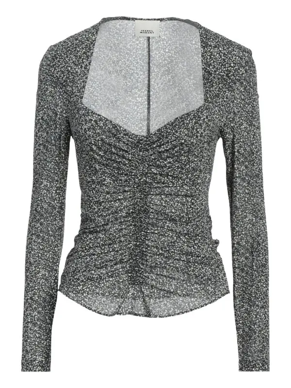 Isabel Marant Étoile Leopardprint Longsleeve Top - Black