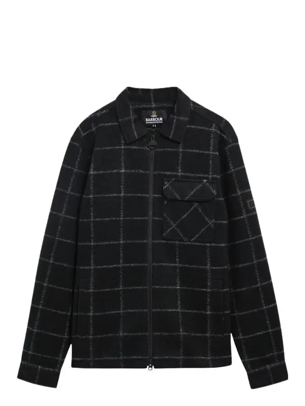 Barbour Check-pattern Zip-up Jacket - Black