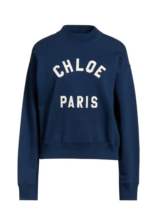 Chloé Solid-color Pullover Hoodie - Blue