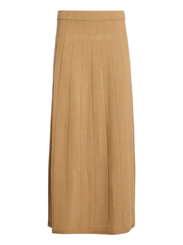 Max Mara Wool A-line Midi Skirt - No