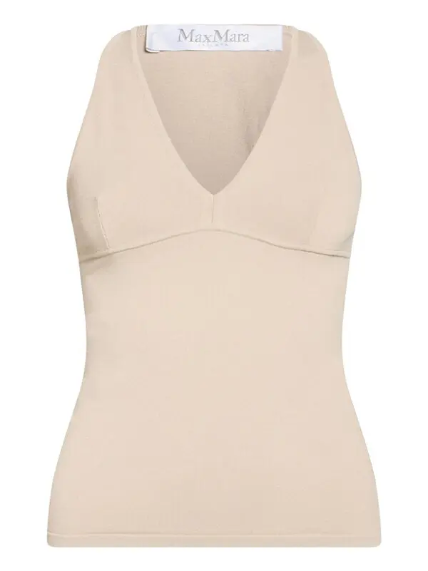 Max Mara Sleeveless Knitted Top - Beige