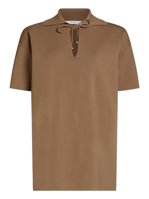 Max Mara Solid-color Short-sleeved T-shirt - Khaki