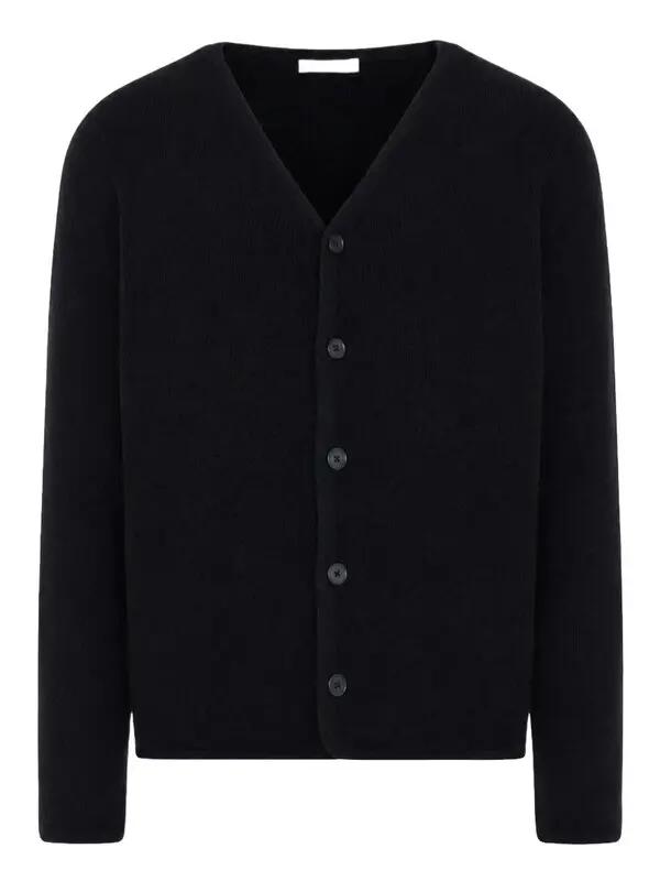 THE ROW Long-sleeved Knitted Cardigan - Black