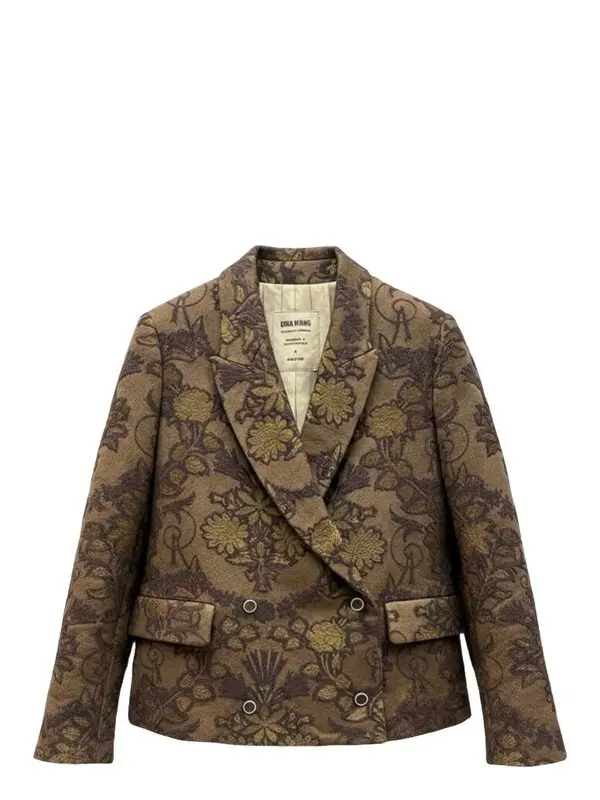 UMA WANG Long-sleeve Floral Print Blazer - Green