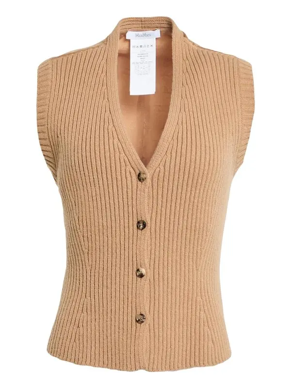 Max Mara Ribbed-knit Waistcoat - No