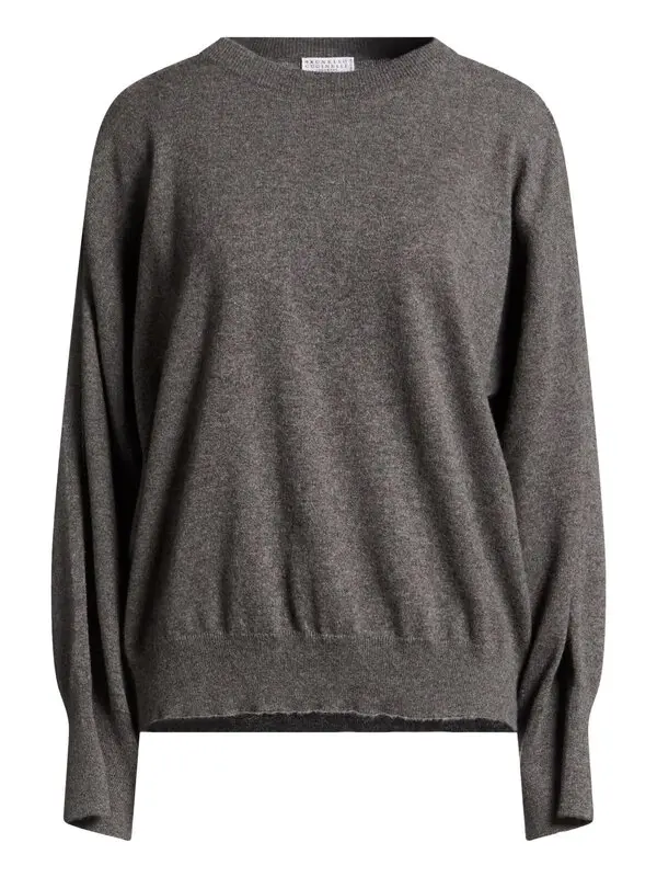 Brunello Cucinelli Thick Cashmere Knit Sweater - Grey
