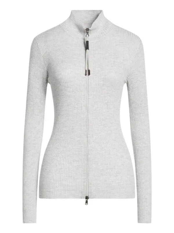 Brunello Cucinelli Metallic Knitted Sweater - Grey