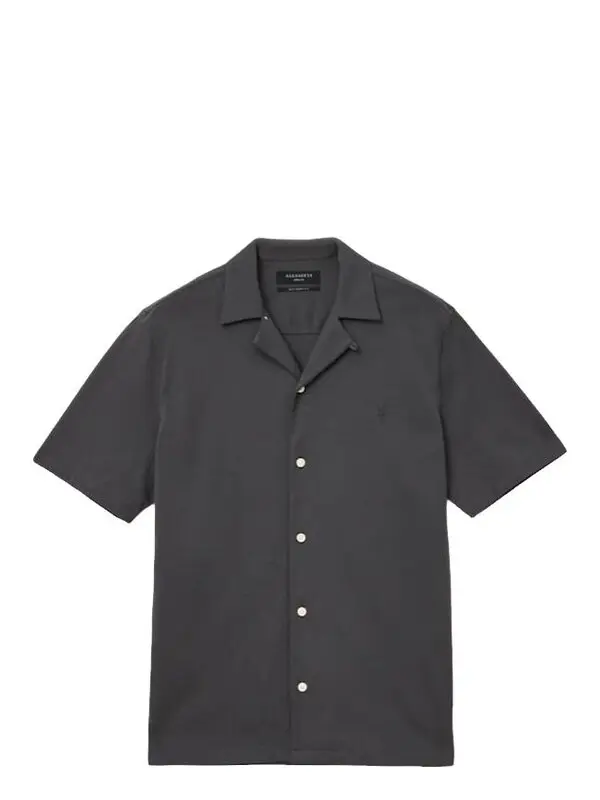 ALLSAINTS Hudson Relaxed Fit Ramskull Shirt - Black