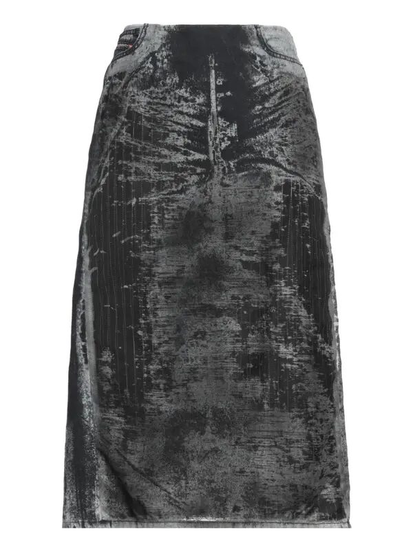 DIESEL® Colorful Denim Swing Skirt - Black