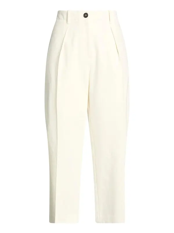 Brunello Cucinelli Minimalist Tapered Trousers - Ivory