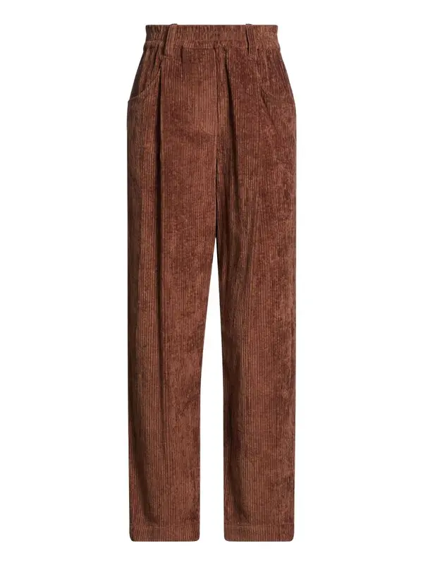 Brunello Cucinelli Plain Colour Casual Trousers - Brown