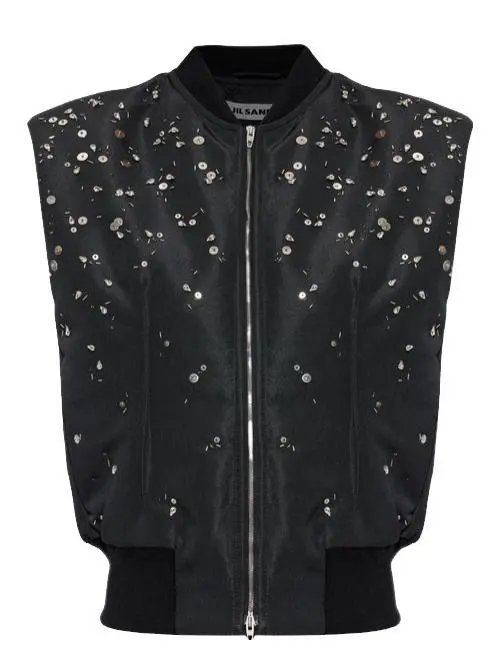 JIL SANDER Sleeveless Vest - Black