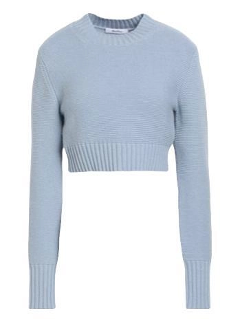 Max Mara Solidcolor Cashmere Knit Sweater - Blue