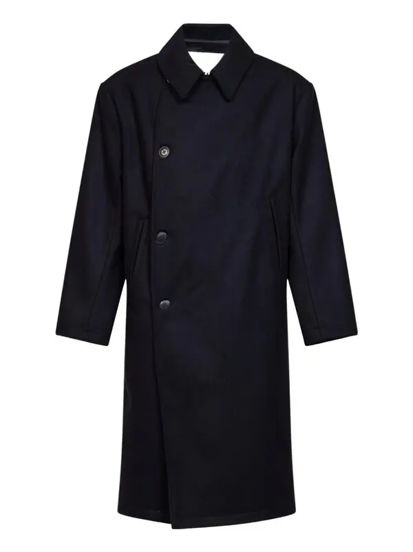 COSTUMEIN Long-sleeved Collared Coat - Black