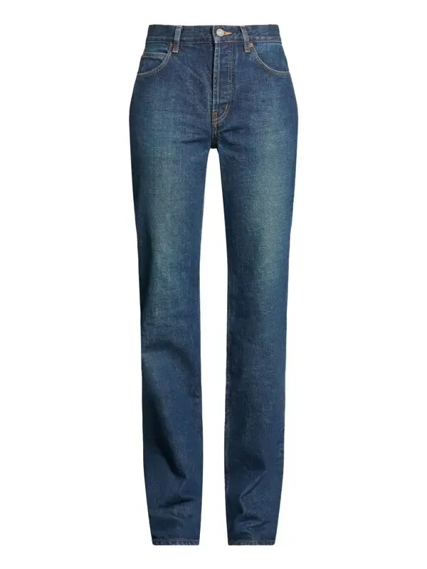 Saint Laurent Dark Straight-leg Jeans - Blue