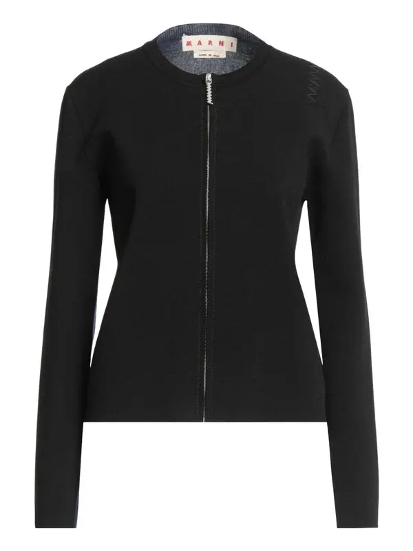 Marni Two-color Knitted Cardigan - Black