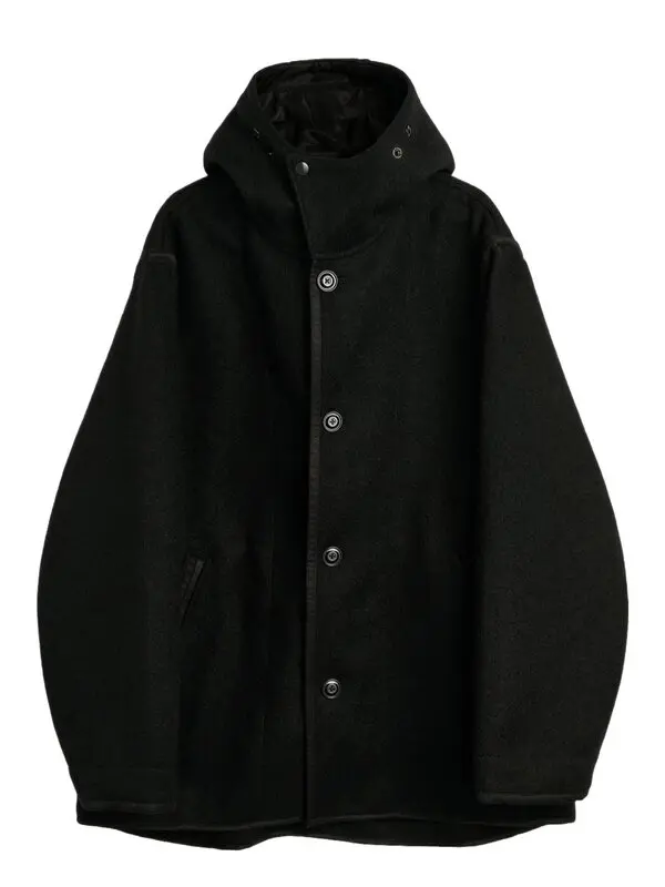 Our Legacy Long-sleeve Hooded Casual Jacket - Black