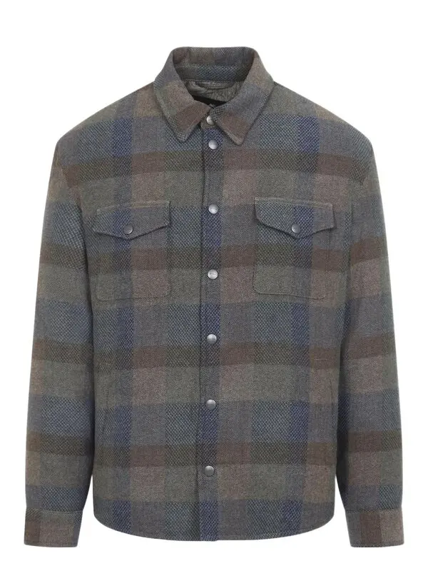Etro Check-pattern Button-up Shirt - Brown
