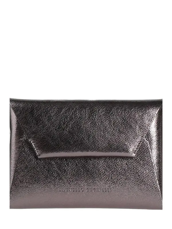 Brunello Cucinelli Metallic Small Clutch - Black