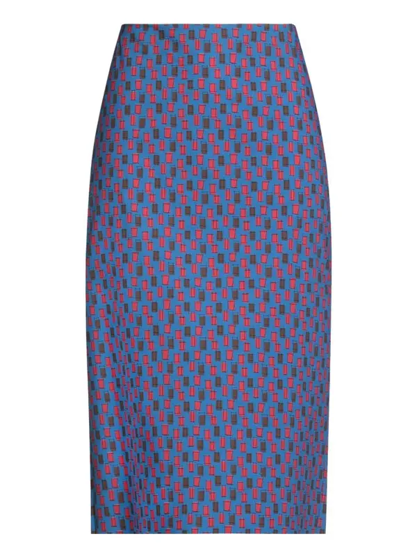 Marni Geometric-print Poplin Pencil Skirt - No